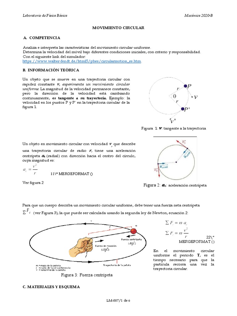 Guía 9 Movimiento Circular Uniforme | PDF | Velocidad | Fenómenos científicos