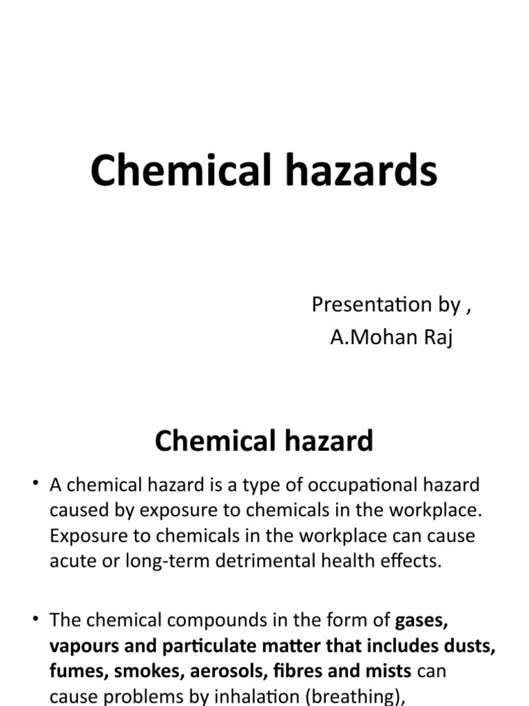 Chemical Hazards | PDF | Particulates | Smoke