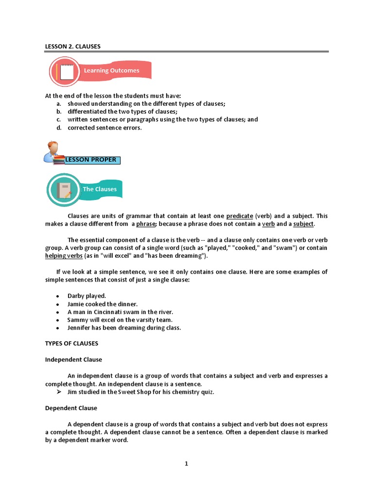 Understanding Clauses: A Guide to Identifying and Using Dependent and ...