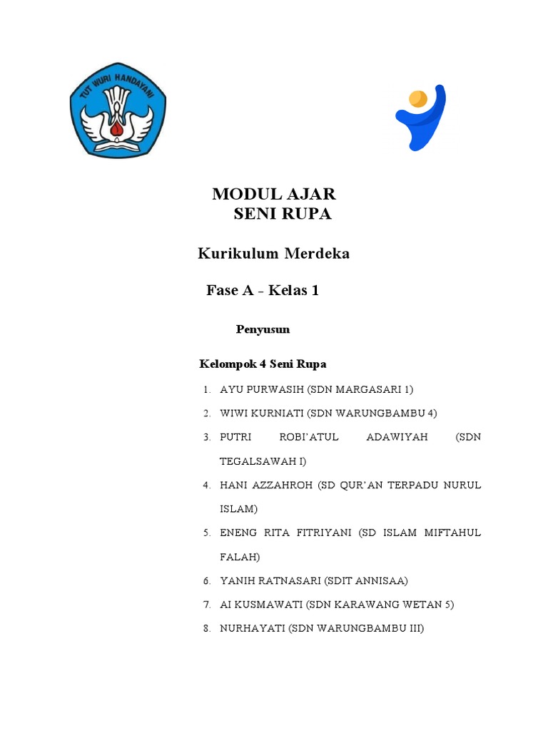 Modul Ajar Kelompok 4 Seni Rupa | PDF