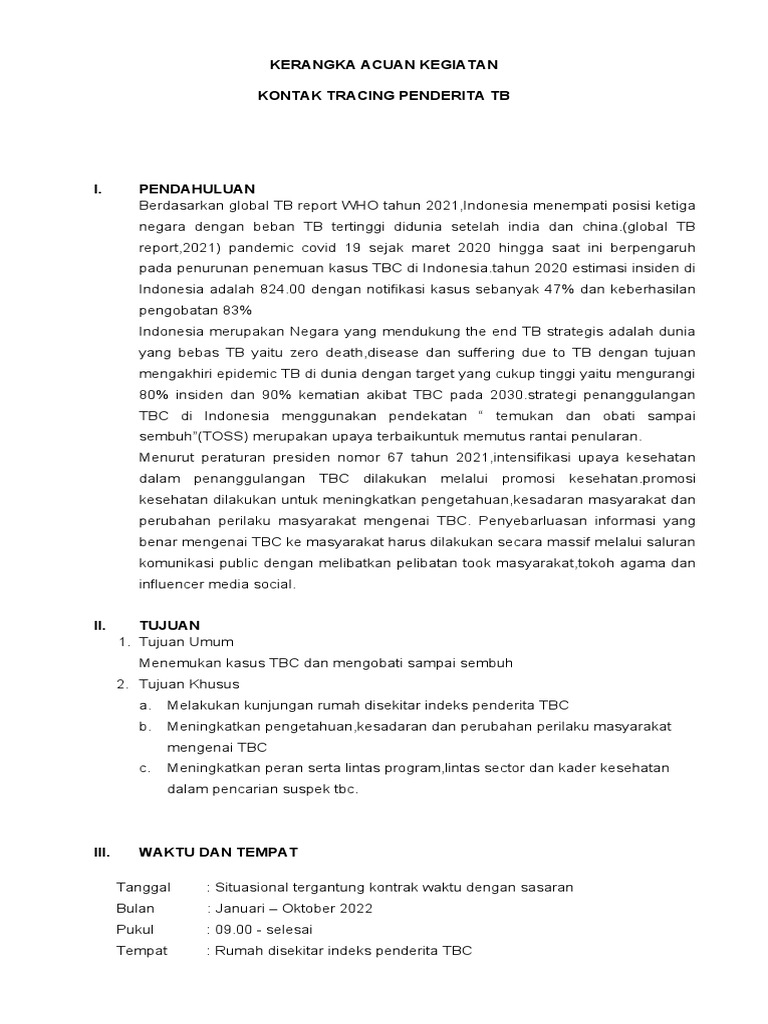 Kak Kontak Tracing TB Paru | PDF