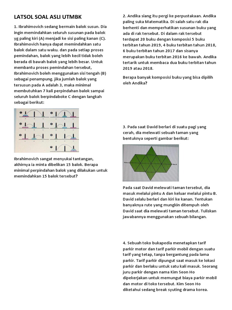 Soal Latsol UTMBK Matematika dan Logika | PDF