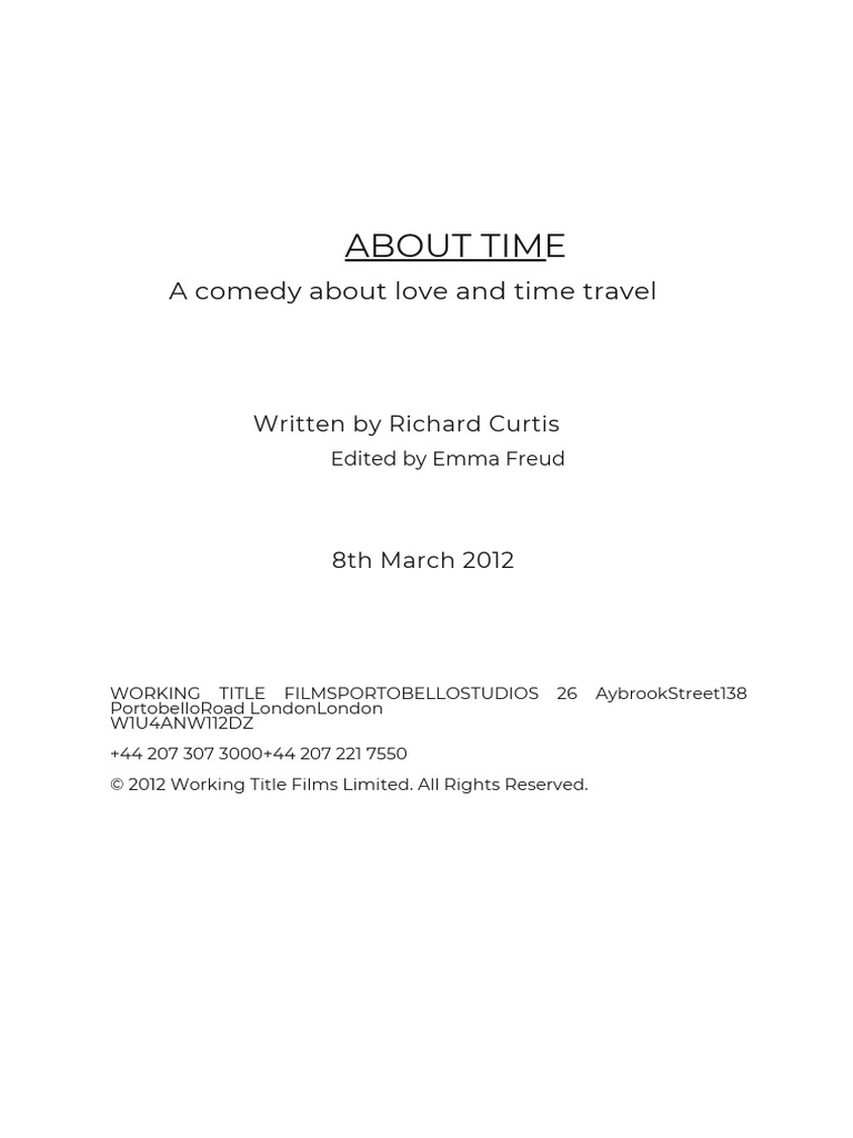 About Time Script - Listo PDF | PDF
