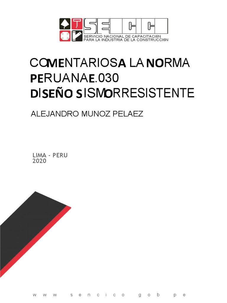 COMENTARIOS A LA NORMA PERUANA E.030 DISEÑO SISMORRESISTENTE-desbloqueado | PDF | Hormigón ...
