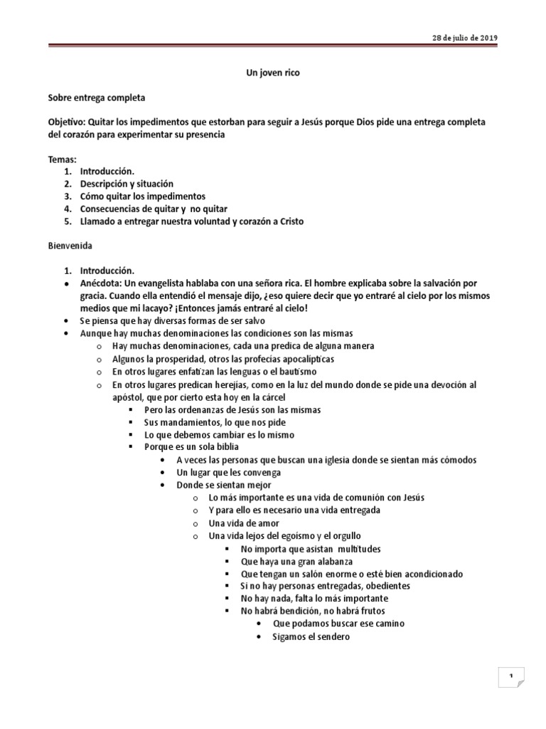 Un Joven Rico | PDF | Jesús | Amor