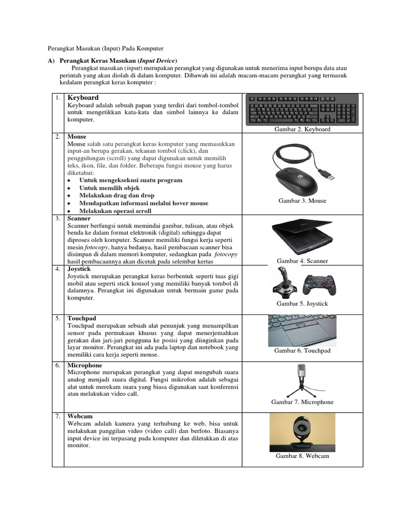 Perangkat Masukan untuk Komputer dan Game | PDF | Game & Aktivitas ...