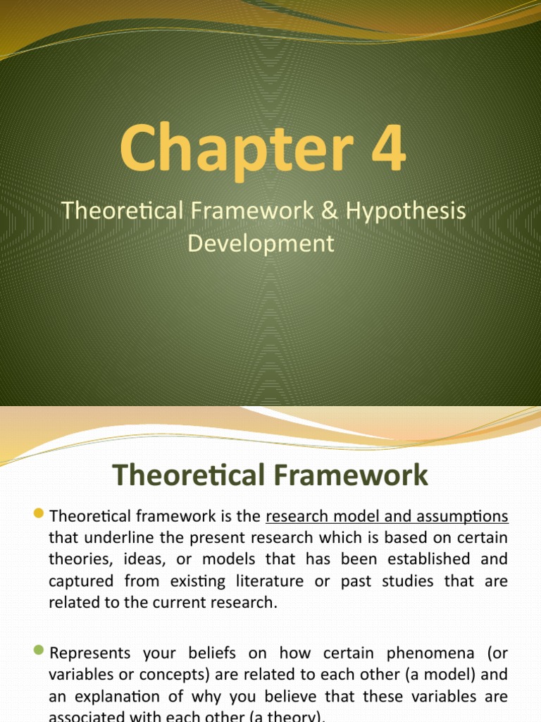 Chapter 4 Theoretical Framework Hypothesis Development DC181 | PDF | Statistical Significance ...