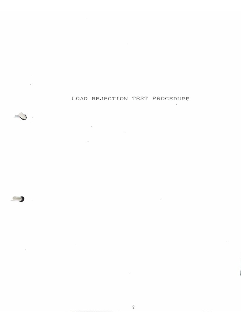 GT Load Rejection Test Procedure-1 | PDF