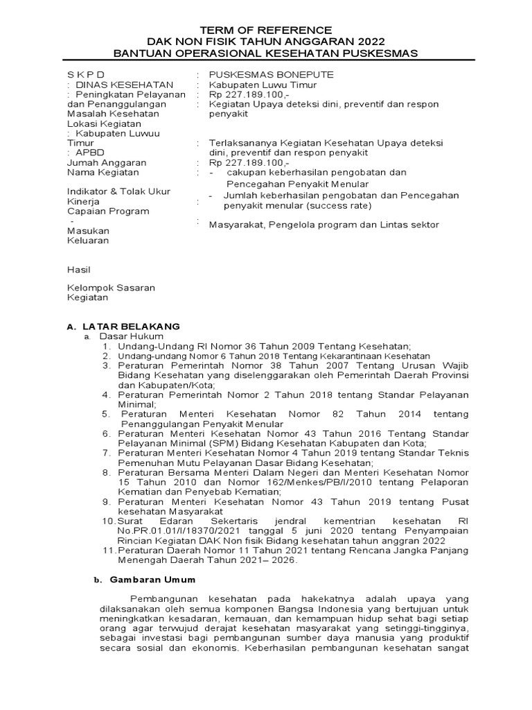 Tor Bok P2P PKM Bonepute 2022 | PDF