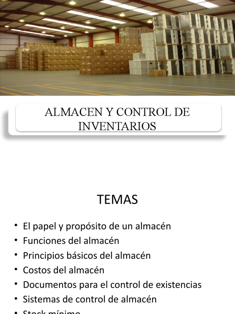 Almacen y Control de Inventarios | PDF | Inventario | Lean Manufacturing