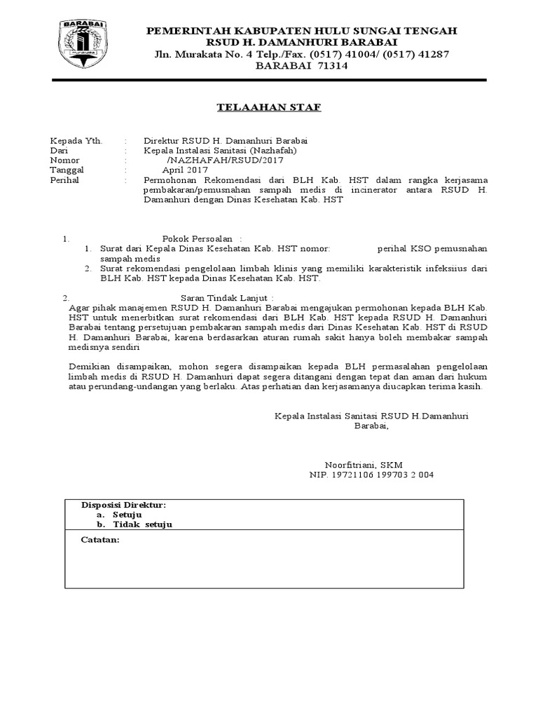 Rekomendasi Dari BLH | PDF