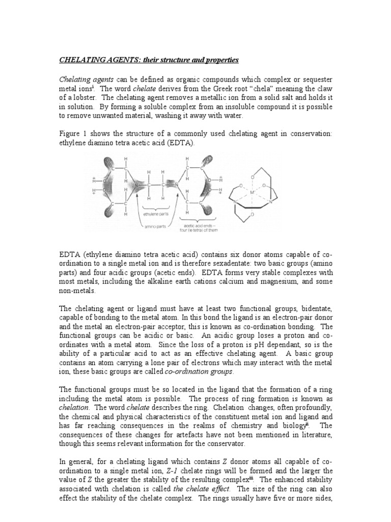 Chelating Agents | PDF | Chelation | Coordination Complex