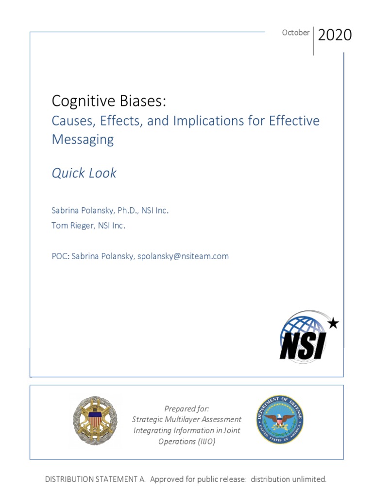 Cognitive Biases | PDF | Communication | Information