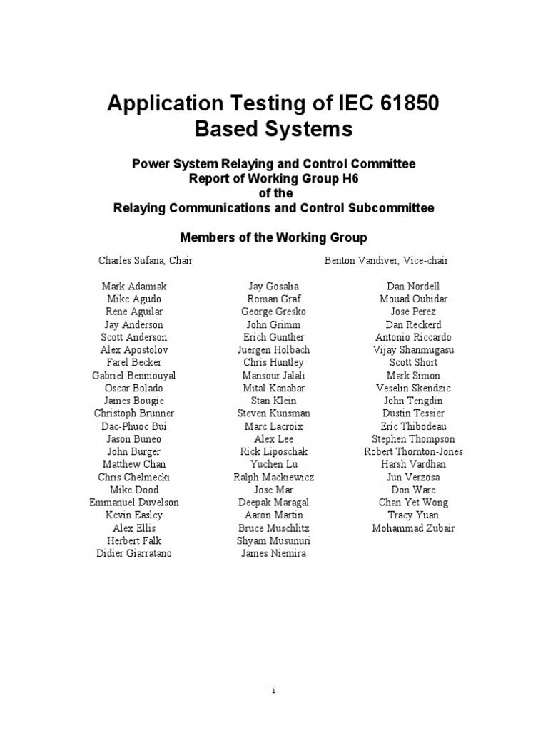 Application Testing of IEC 61850 Based Systems | PDF | Computer Network ...