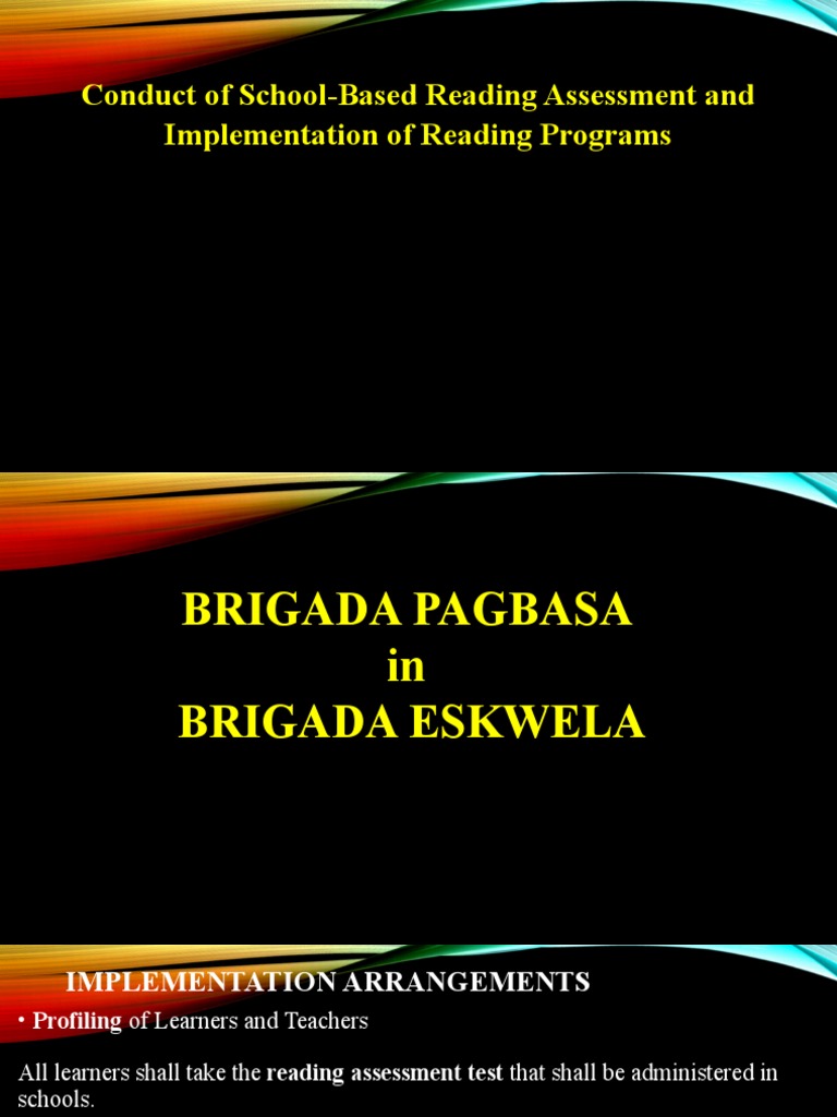 Orientation Brigada Pagbasa Sept 20 | PDF | Reading Comprehension ...