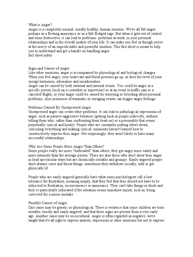 Anger Management | PDF | Anger | Emotions