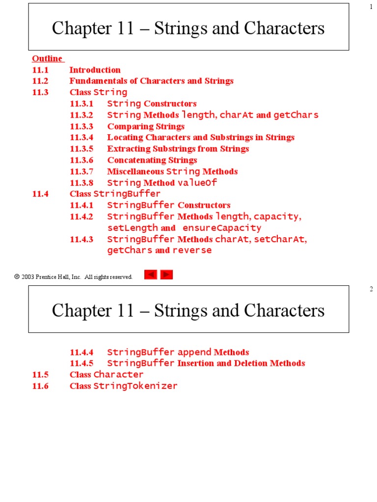 Chapter 11 - Strings and Characters: Setlength and Ensurecapacity Getchars and Reverse | PDF ...