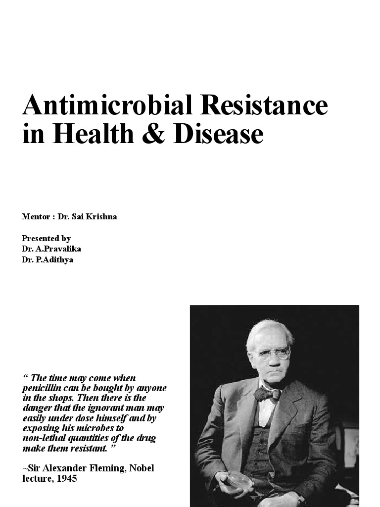 Antimicrobial Resistance in Health & Disease | PDF | Antimicrobial ...