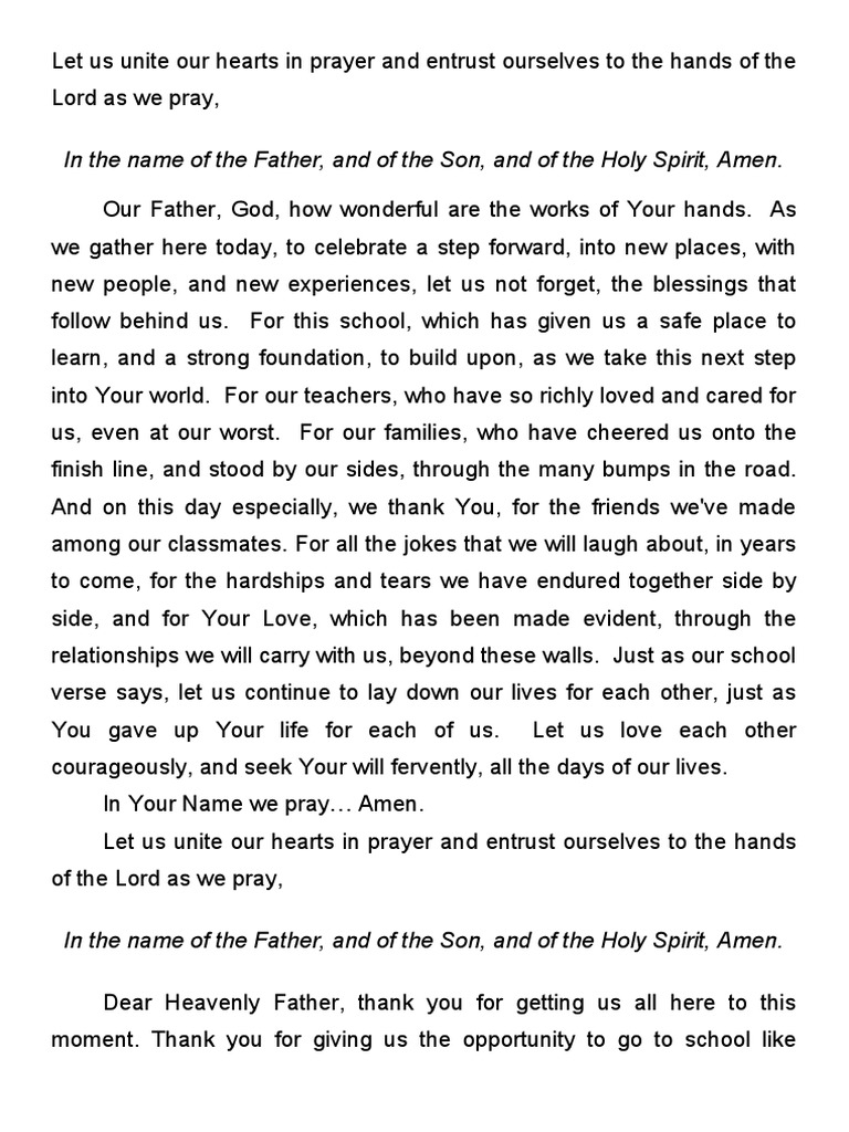 Invocation Prayer | PDF | Prayer | Faith
