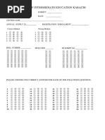 OMR Sheet 50 Questions PDF | PDF | Writing Implements | Writing