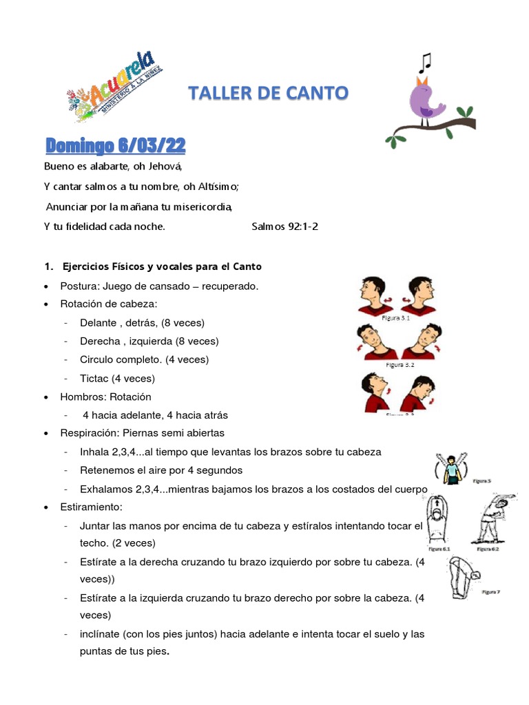 Separata CANTO para Alumnos | PDF | Respiración | Canciones