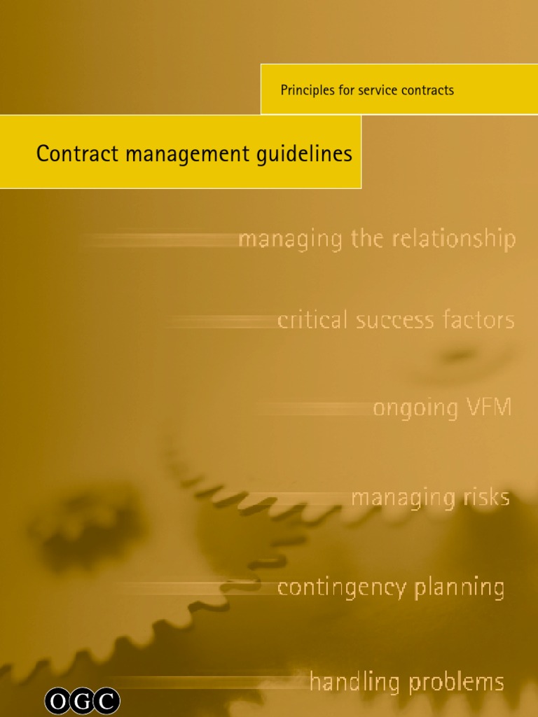 Contract Management Guidelines | PDF
