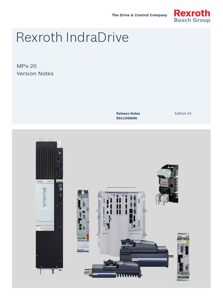 Rexroth Indradrive: Mpx-20 Version Notes | PDF | Machines ...