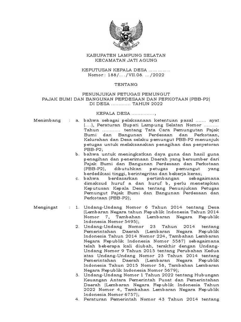 Contoh Sk Kolektor Pbb Pdf