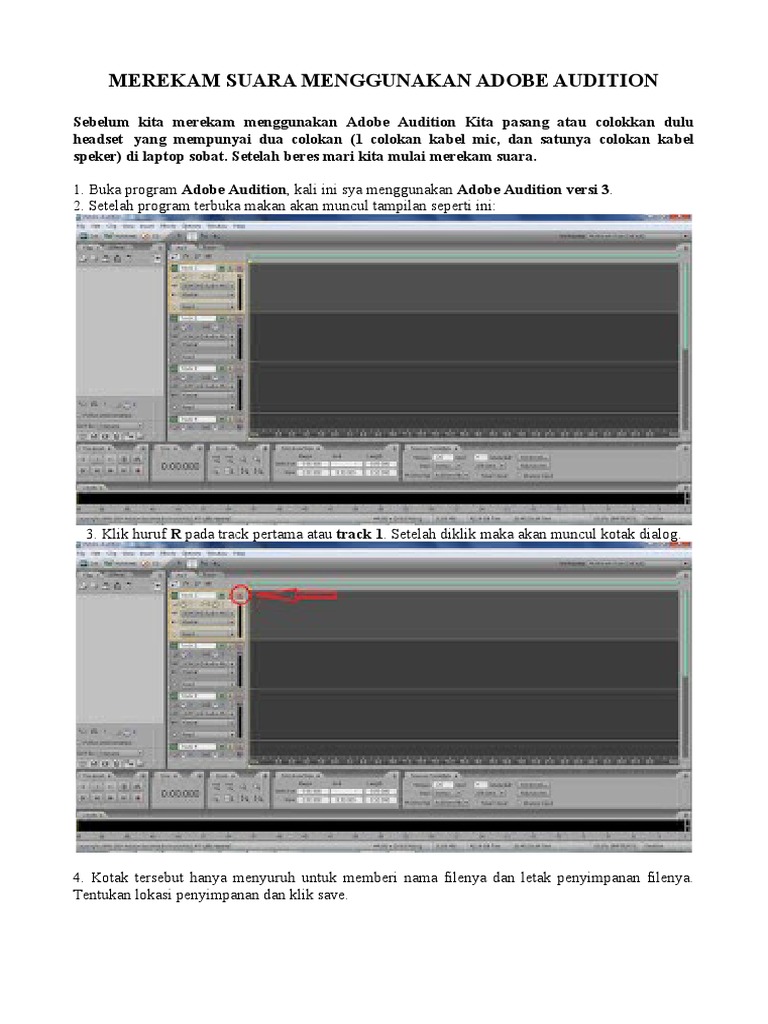Merekam Suara Menggunakan Adobe Audition | PDF