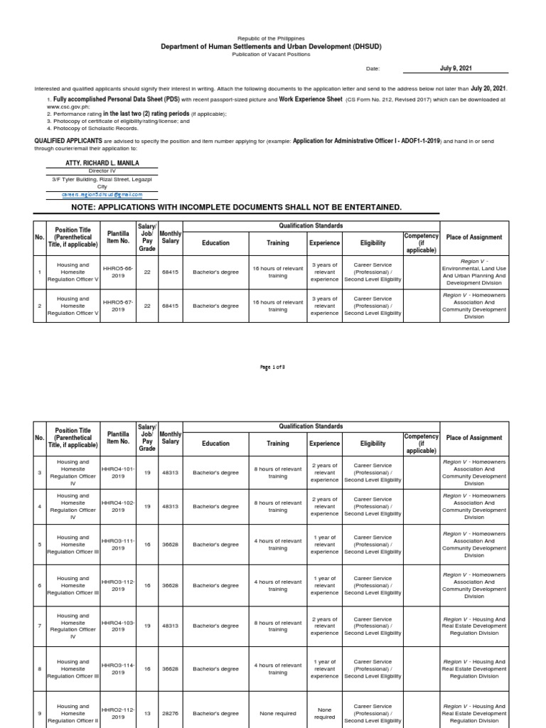 Department of Human Settlements and Urban Development (DHSUD) | PDF ...