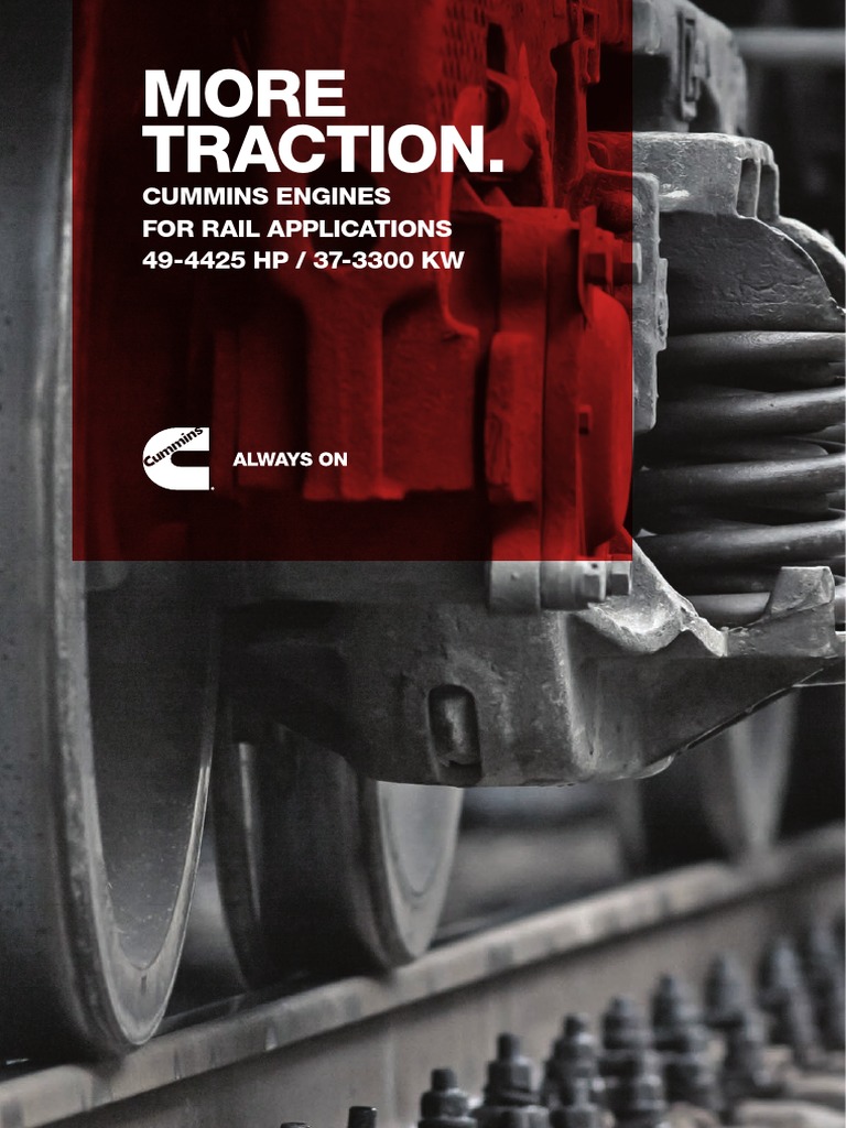 More Traction.: Cummins Engines For Rail Applications 49-4425 HP / 37 ...