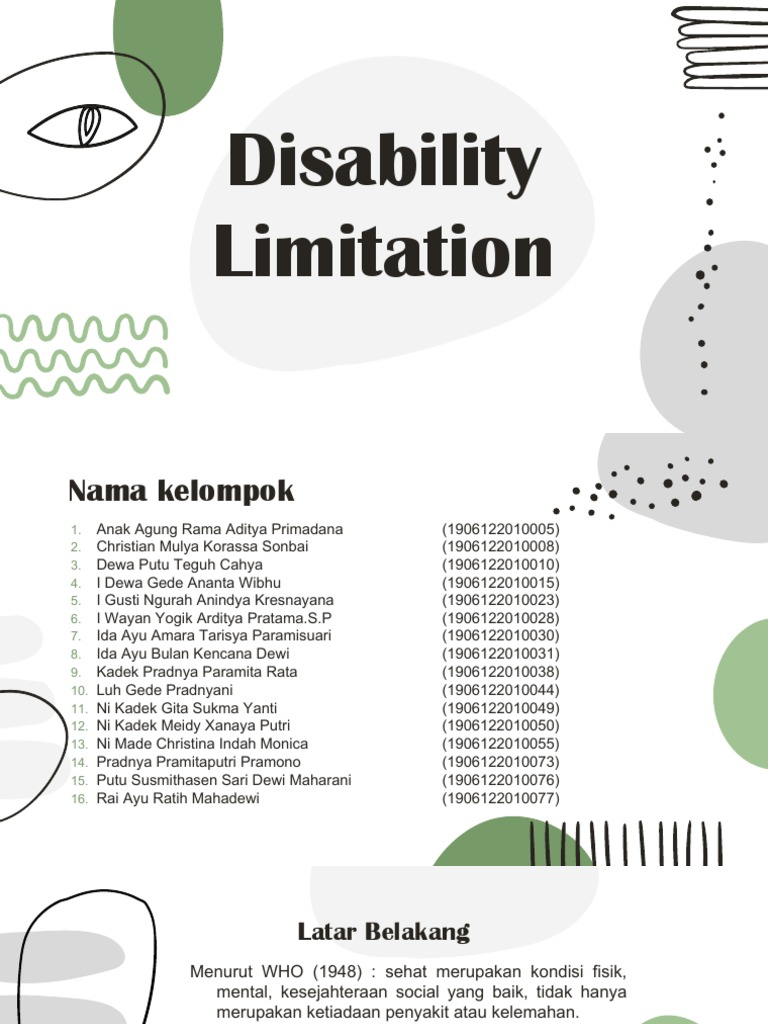 Disabilitylimitation | PDF | Pengembangan Diri