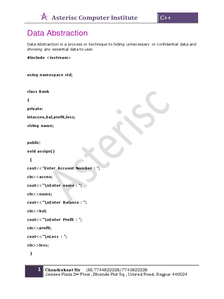 3 Day Data Abstraction C Pdf Subroutine Parameter Computer Programming 6659