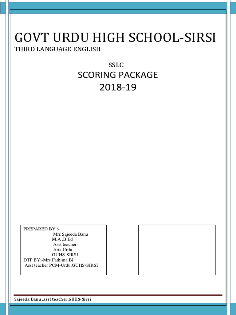 English Passing and SCORING Package | PDF | Prayer | Rabindranath Tagore