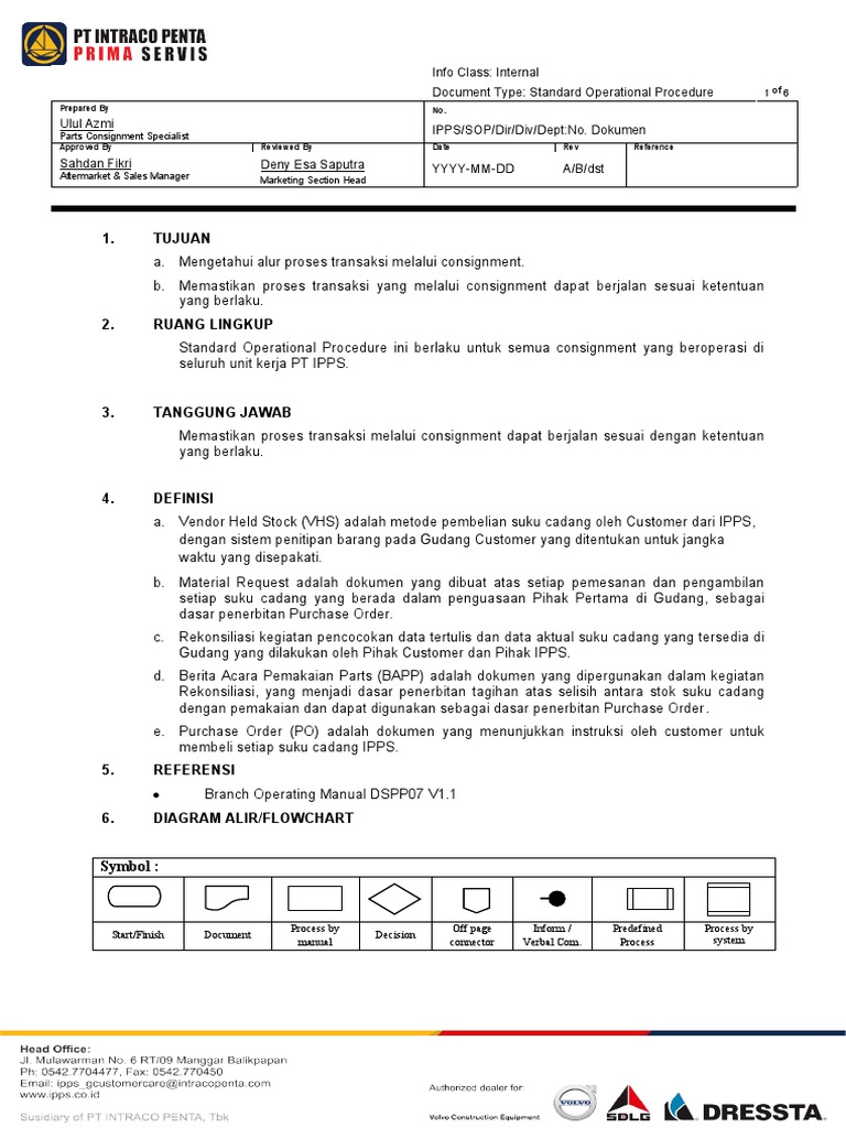 SOP Transaksi Melalui Consignment | PDF