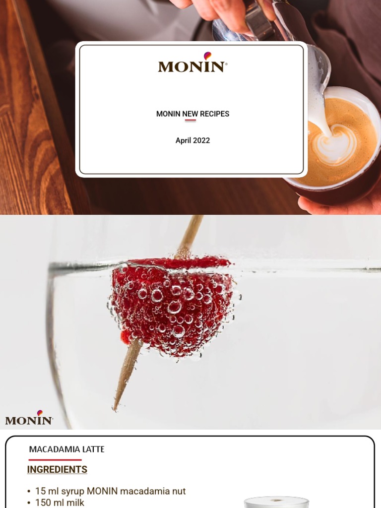 Monin New Recipes | PDF | Coffeehouse | Milk