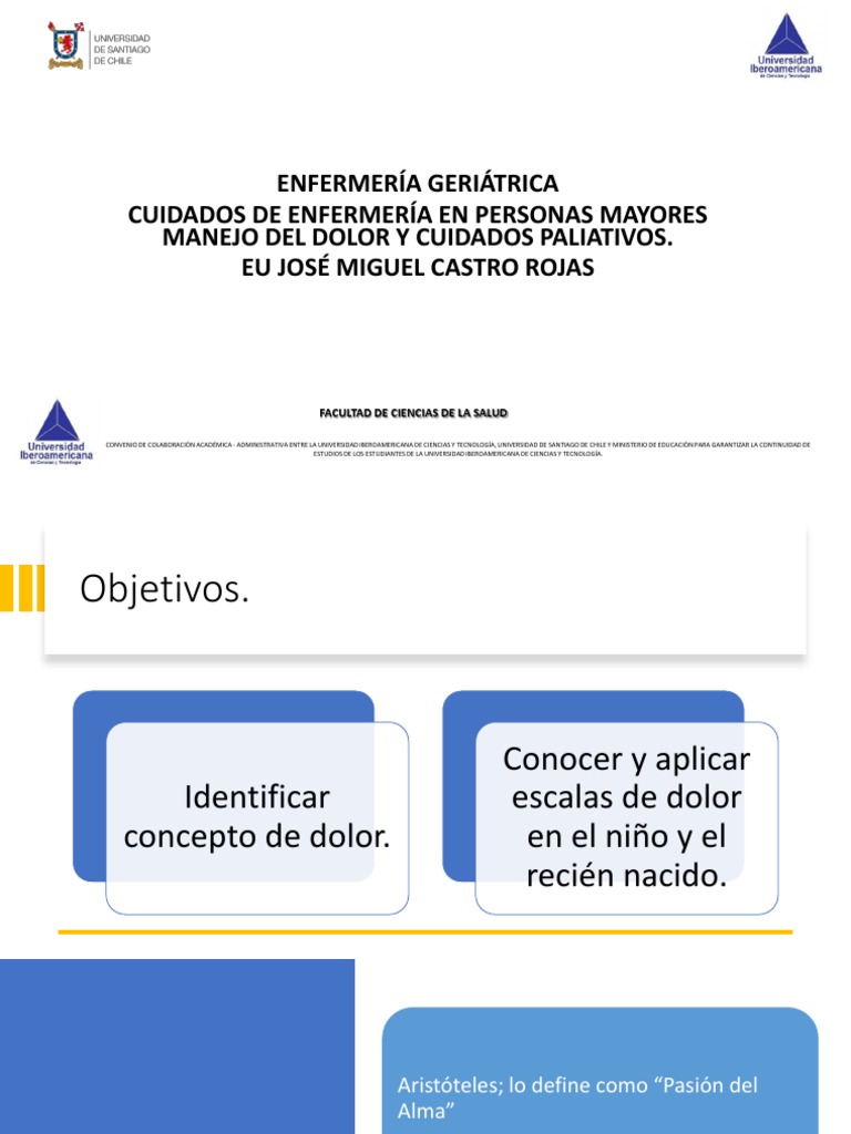 Clase 16 Ppt Manejo Del Dolor Y Cuidados Paliativos Pdf Dolor