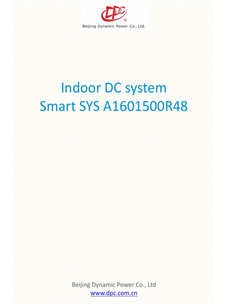 Smart SYS A1601500R48 Specifications | PDF