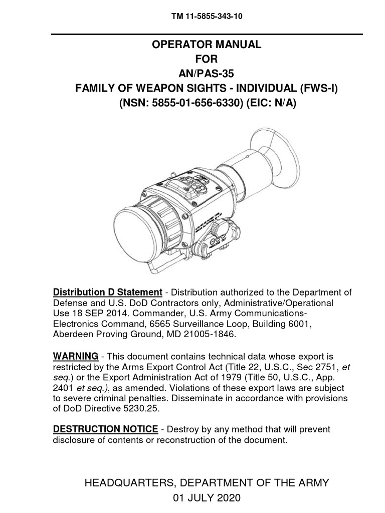 Attachment 24 TM 11-5855-343-10-Operator - 2020-7-01 | PDF | Corrosion