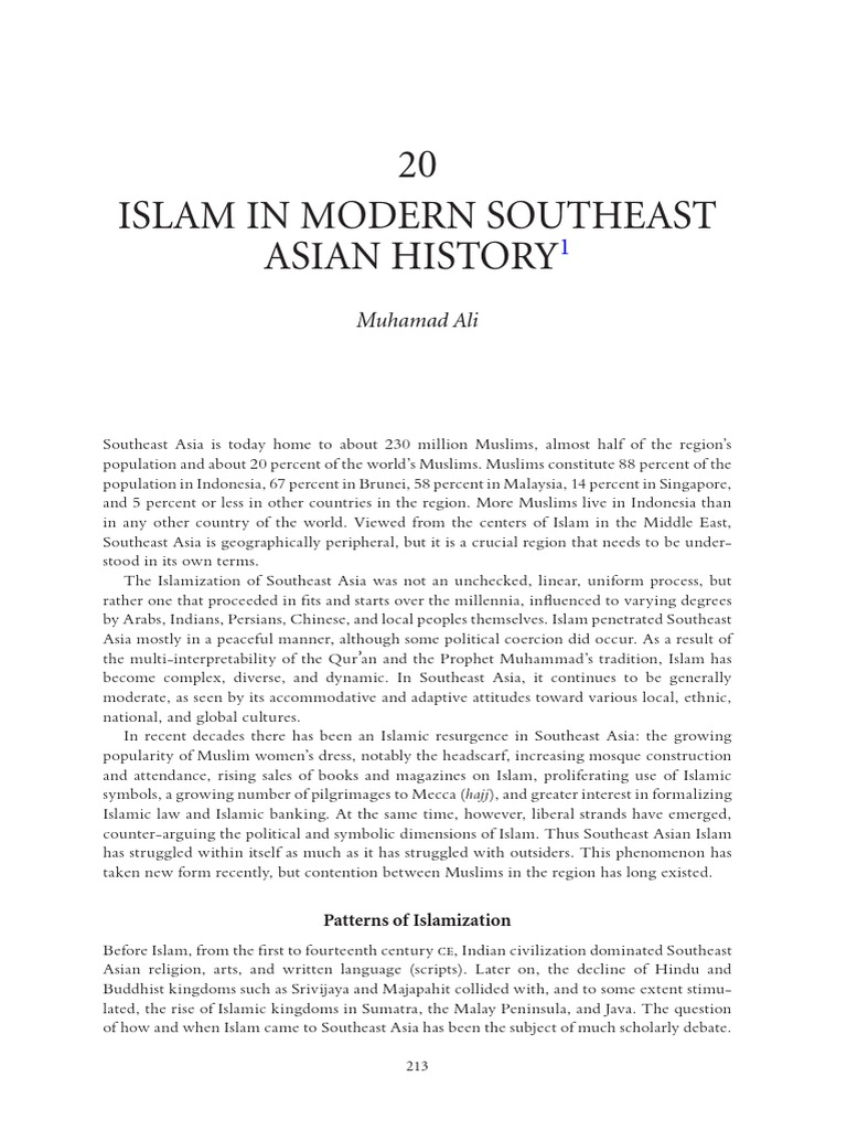 Islam in Modern Southeast Asian History Routledge Handbook of Southeast ...