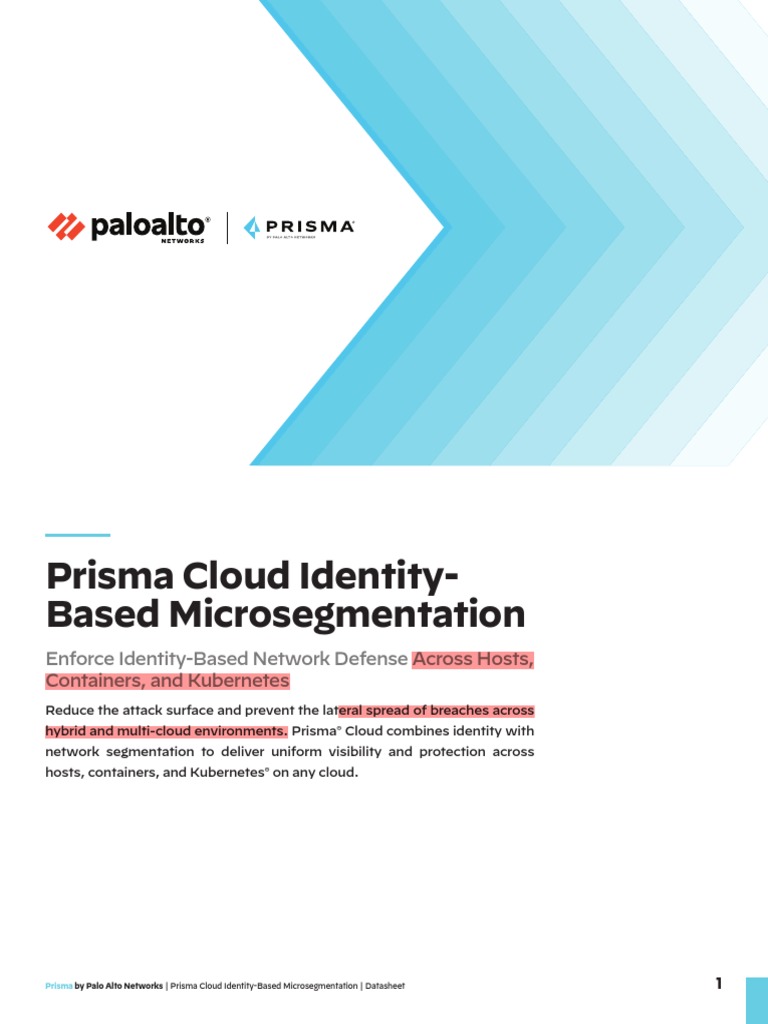 Prisma Cloud Identity Based Microsegmentation Pdf Cloud Computing