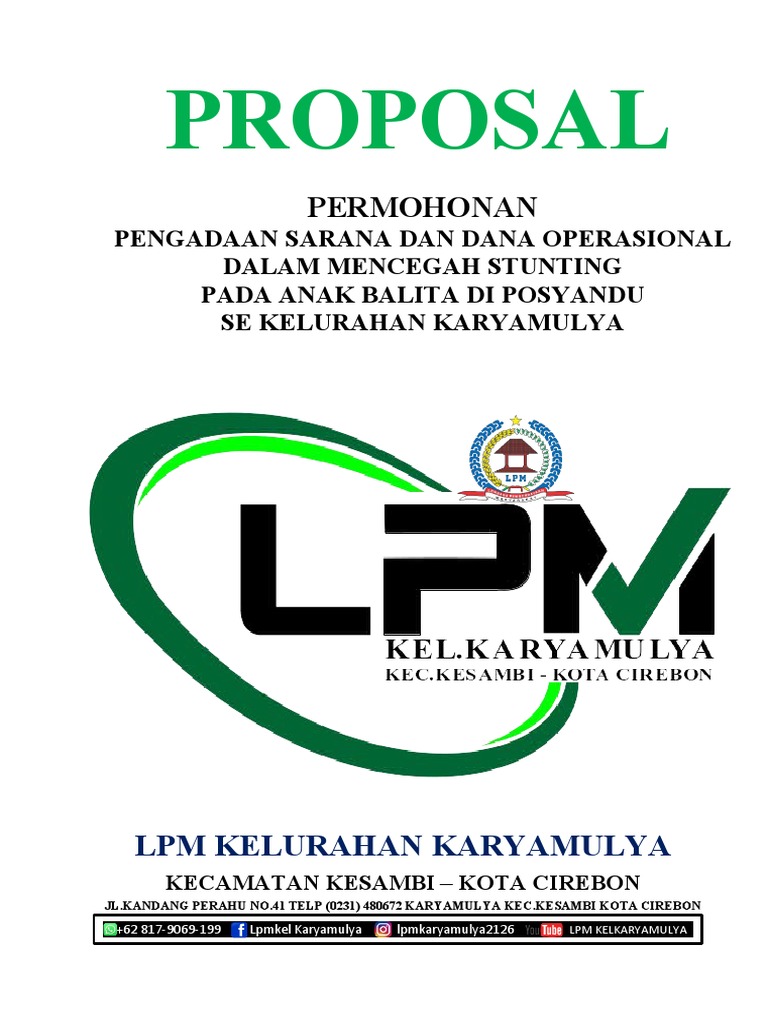 Proposal - Stunting LPM 2022 | PDF