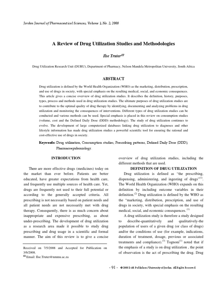 Types of Drug Utilization Studies | PDF | Medical Prescription ...