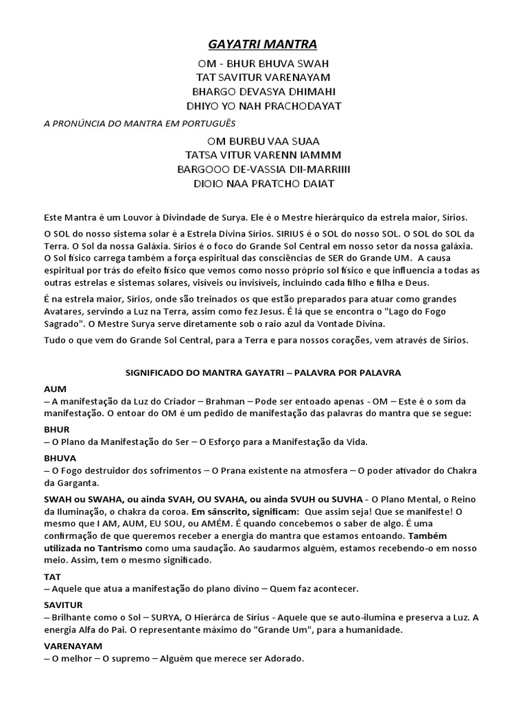 Gayatri Mantra | PDF | Mantra