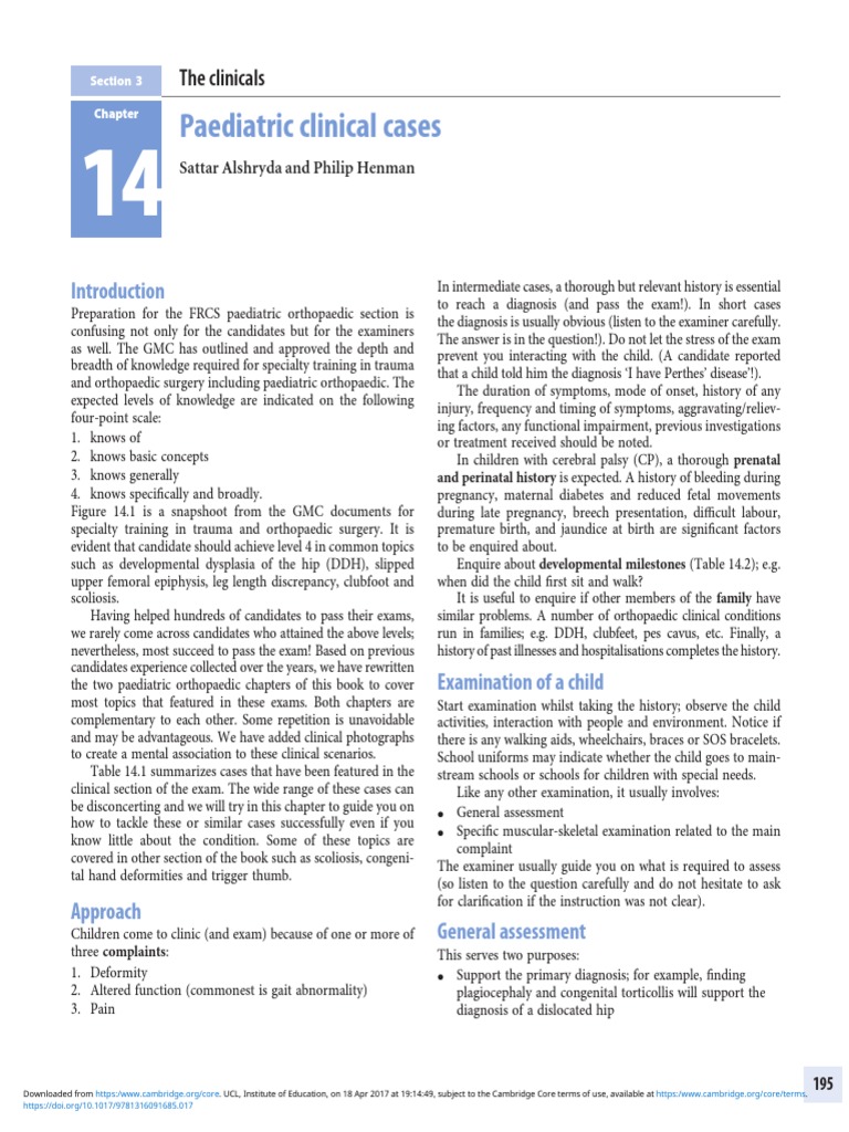 Book 2 Paediatric-Clinical-Cases | PDF | Anatomical Terms Of Motion | Hip