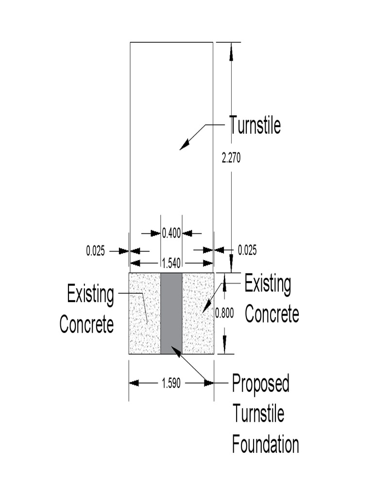 Proposed Foundation For Turnstile-Model Single Foundation | PDF