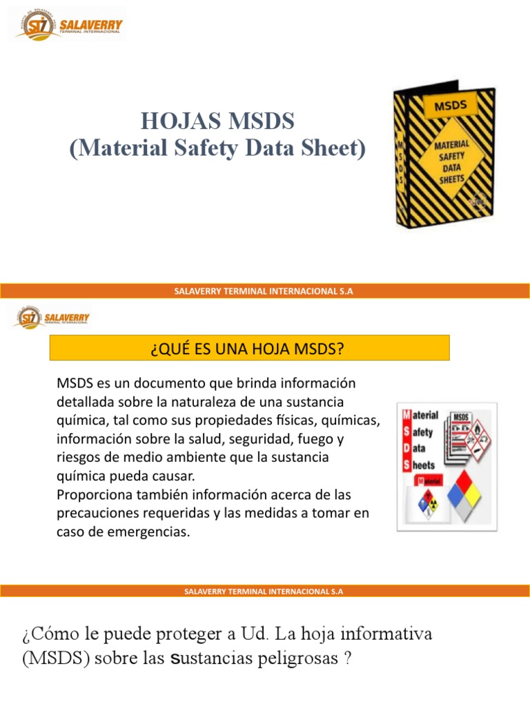 Capacitación Hojas Msds | PDF | Administración de Seguridad y Salud ...