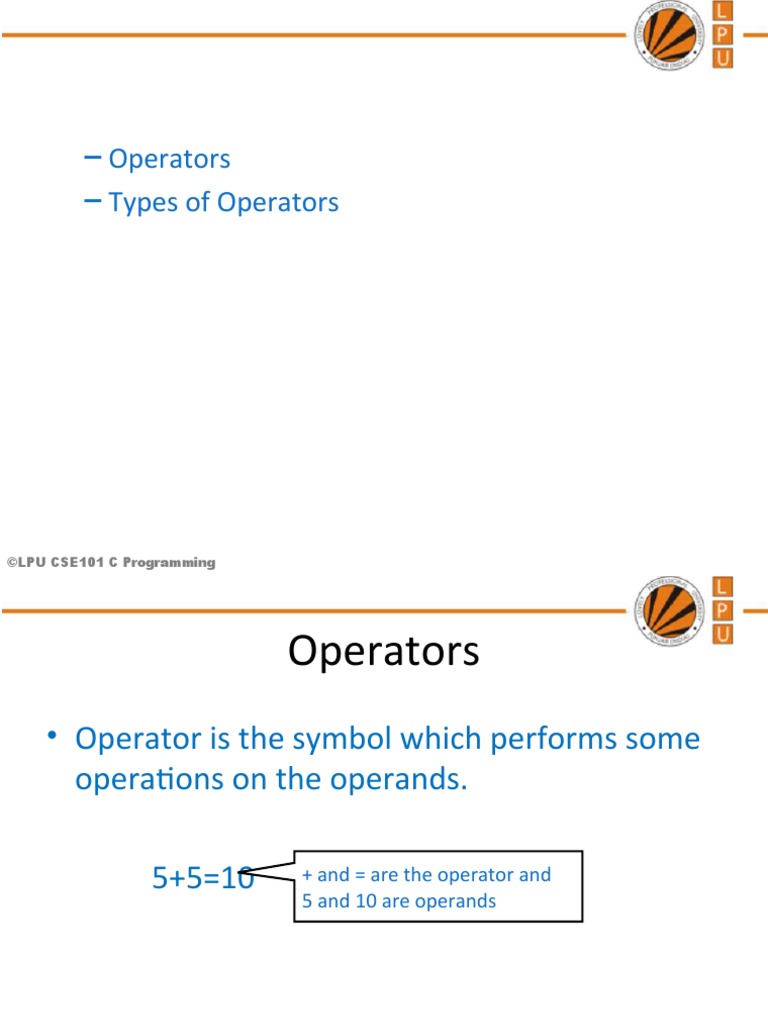 Lecture5-6_11266_operators (1) | PDF | Computer Programming | Mathematics