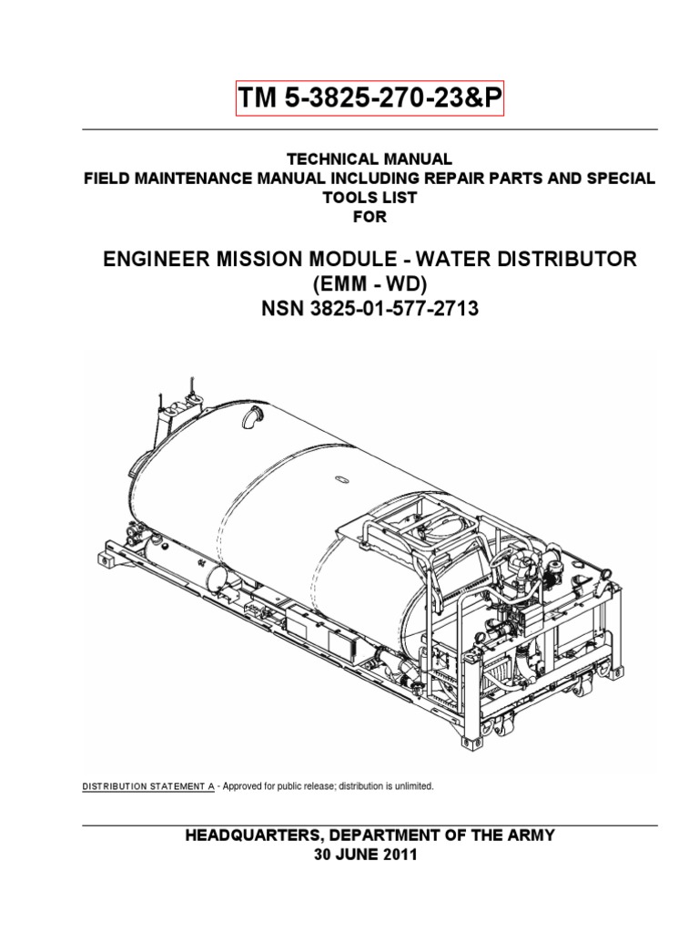 TM 5-3825-270-23P Engineer Mission Module Water Distribution | PDF ...