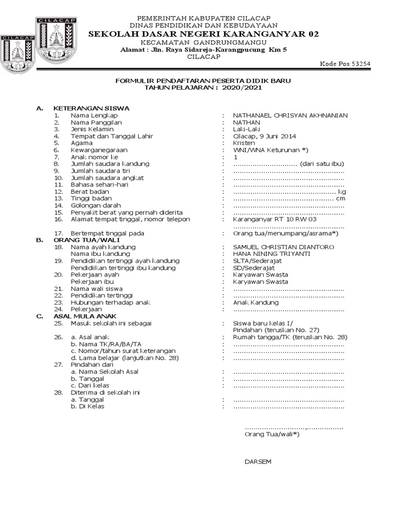 S-1 Formulir PPDB | PDF | Karier & Perkembangan | Kesehatan Holistik